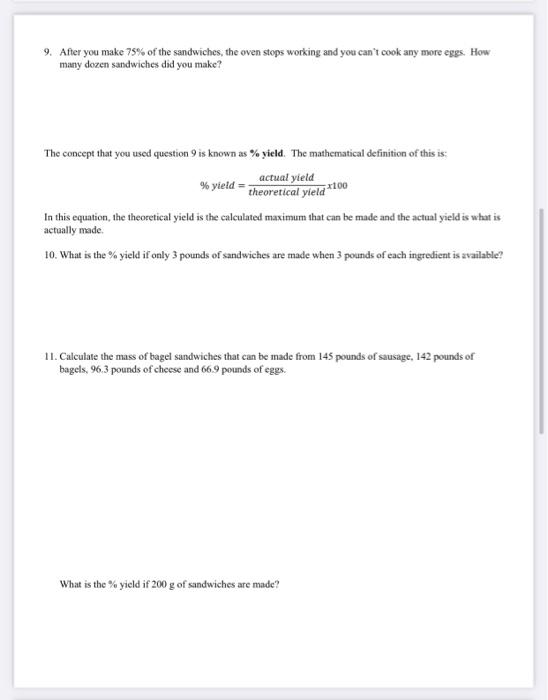 Limiting Reactants Handful of Delicious! 1 egg | Chegg.com