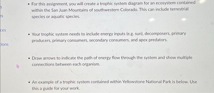 - For this assignment, you will create a trophic | Chegg.com