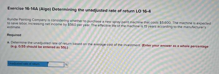 Solved Problem 16-19A (Algo) Using net present value and | Chegg.com