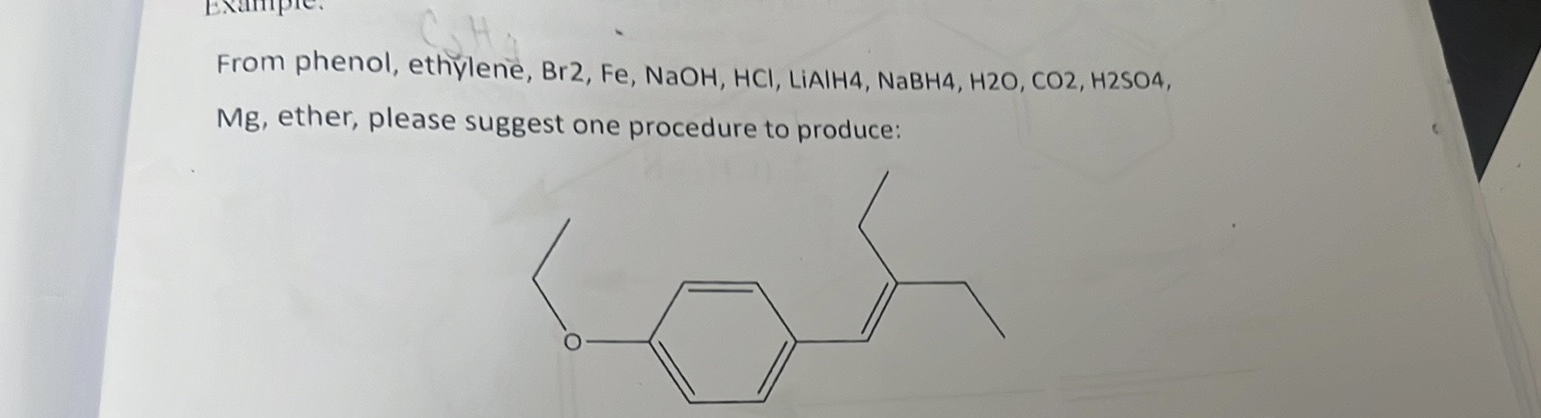 Solved From phenol, ethylene, | Chegg.com