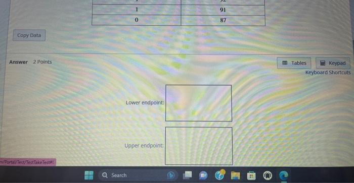 Solved The following data were collected from a sample of | Chegg.com