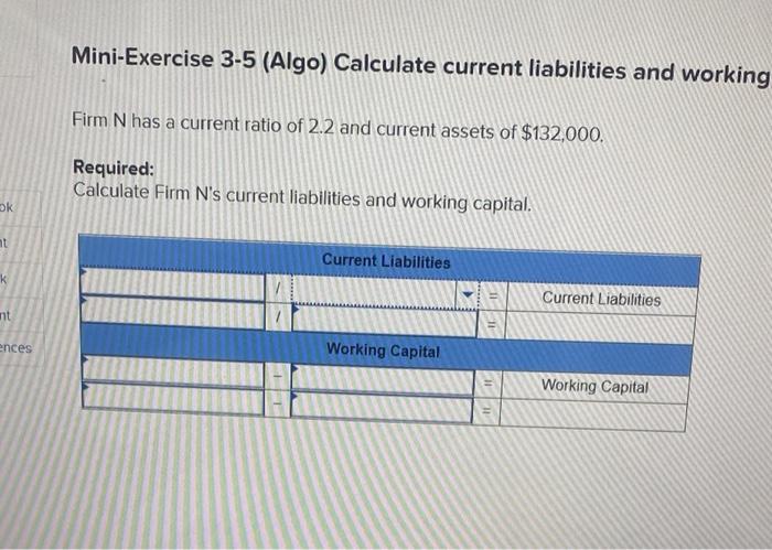 Solved Mini-Exercise 3-5 (Algo) Calculate current | Chegg.com
