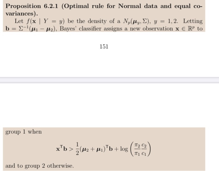 Solved Q1. Prove Proposition 6.2.1 (Optimal rule for Normal | Chegg.com