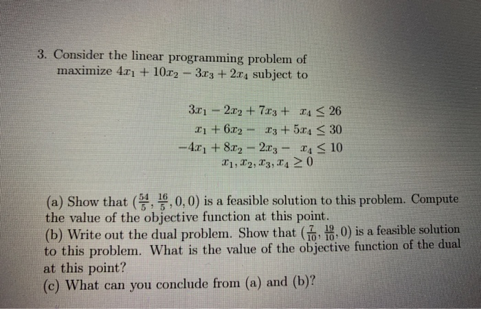 Solved 3. Consider the linear programming problem of | Chegg.com