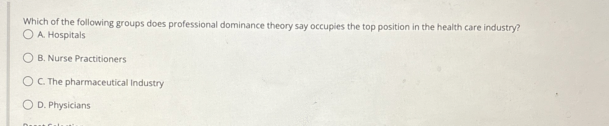 Solved Which of the following groups does professional | Chegg.com