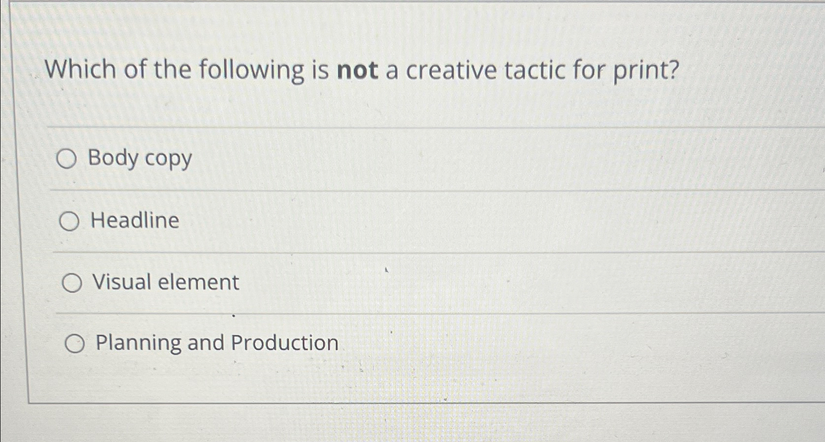 Solved Which of the following is not a creative tactic for | Chegg.com