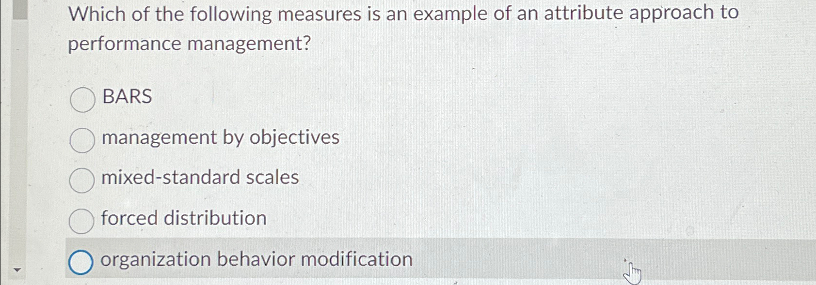 Solved Which of the following measures is an example of an | Chegg.com