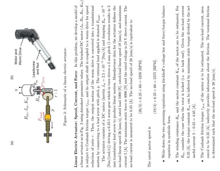 Solved Figure 3: Schematic of a linear electric actuator. | Chegg.com