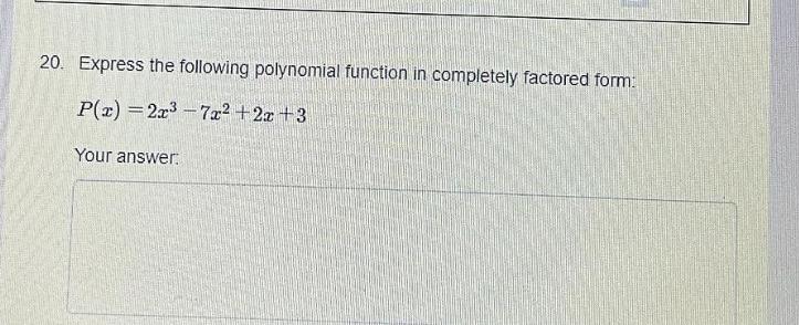 Solved Express the following polynomial function in | Chegg.com