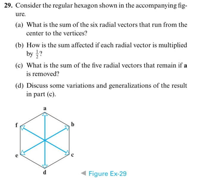 Solved 29. Consider the regular hexagon shown in the | Chegg.com
