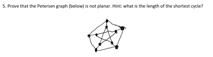 Solved 5. Prove that the Petersen graph (below) is not | Chegg.com