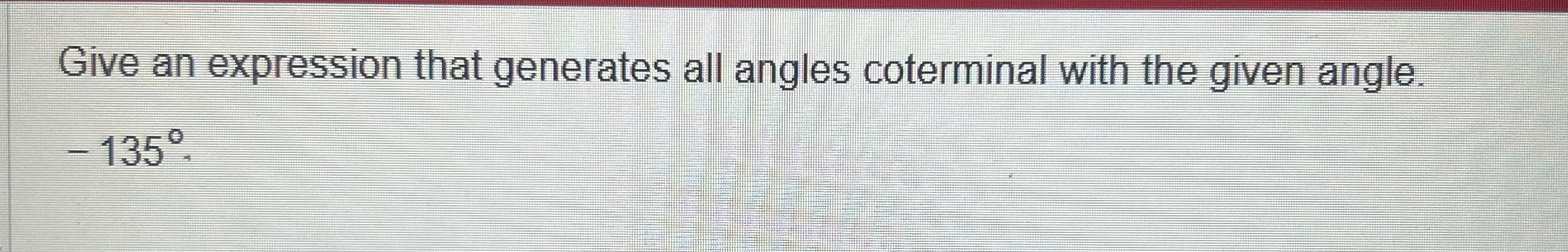 Solved Give an expression that generates all angles | Chegg.com