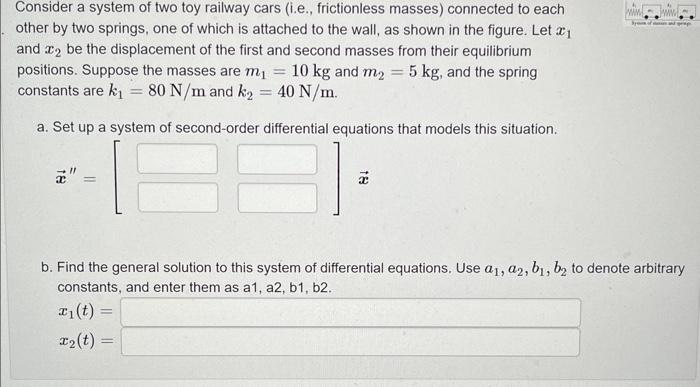 Solved Consider a system of two toy railway cars (i.e., | Chegg.com