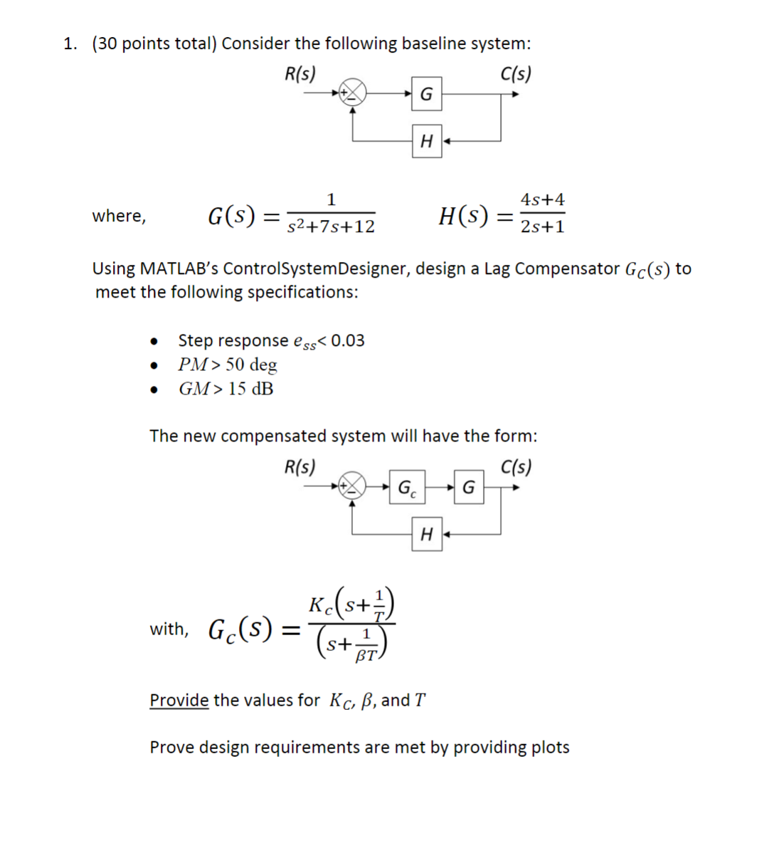 Solved (30 ﻿points total) ﻿Consider the following baseline | Chegg.com