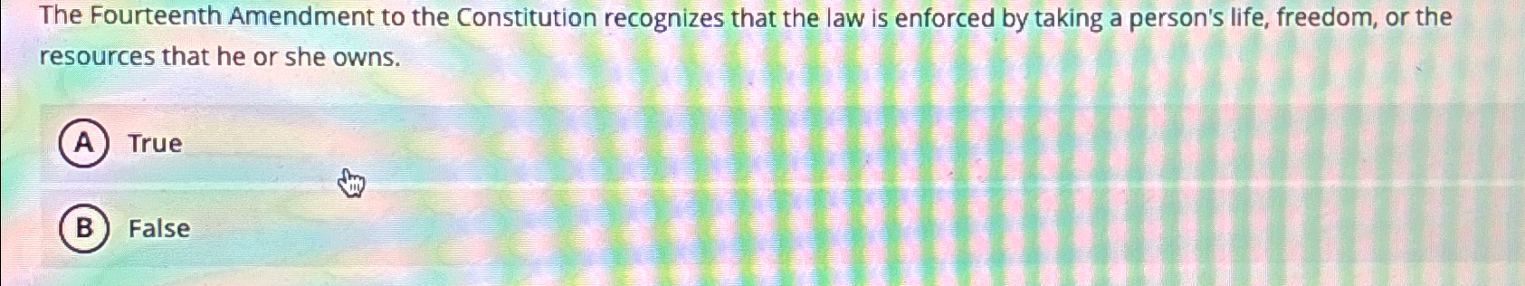 Solved The Fourteenth Amendment to the Constitution | Chegg.com