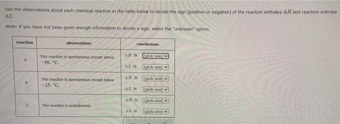Using the thermodynamic Information in the ALEKS Data | Chegg.com