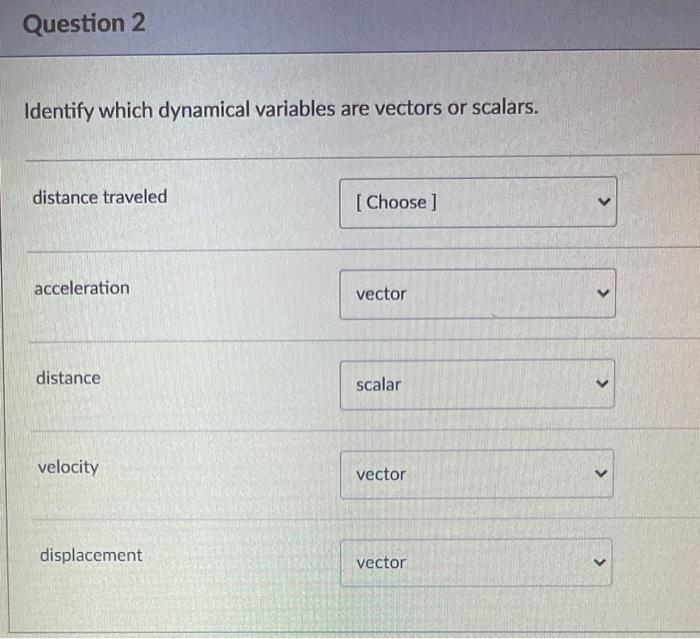 Solved Identify which dynamical variables are vectors or | Chegg.com