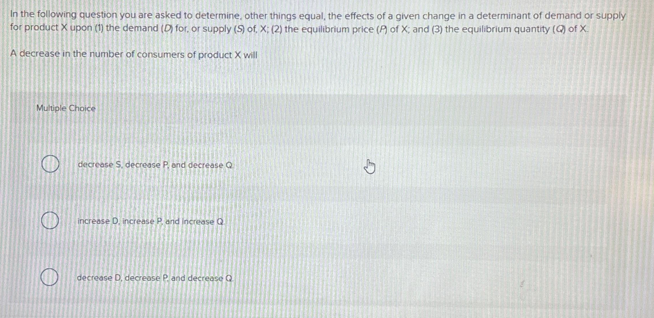 Solved In the following question you are asked to determine, | Chegg.com