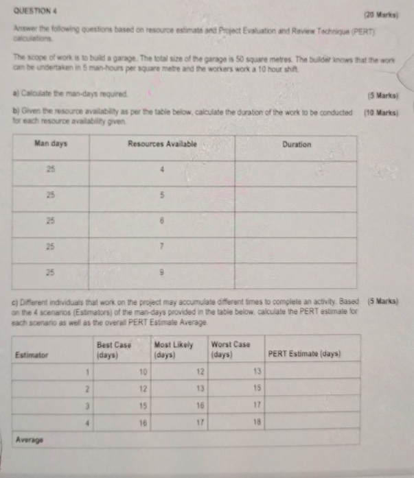 Solved DUESTION 4(20 ﻿Marks)Answer the following questions | Chegg.com