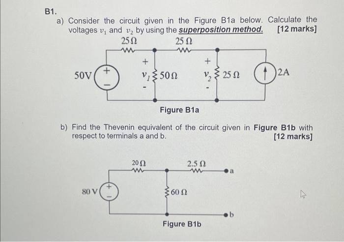 Solved 31. a) Consider the circuit given in the Figure B1a | Chegg.com