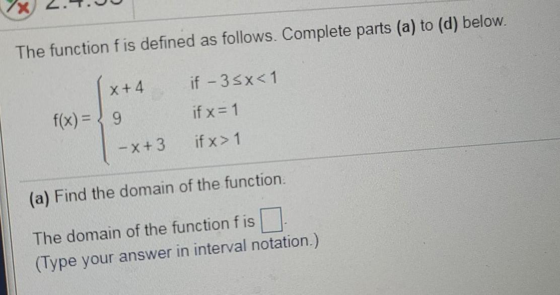 Solved The function fis defined as follows. Complete parts | Chegg.com