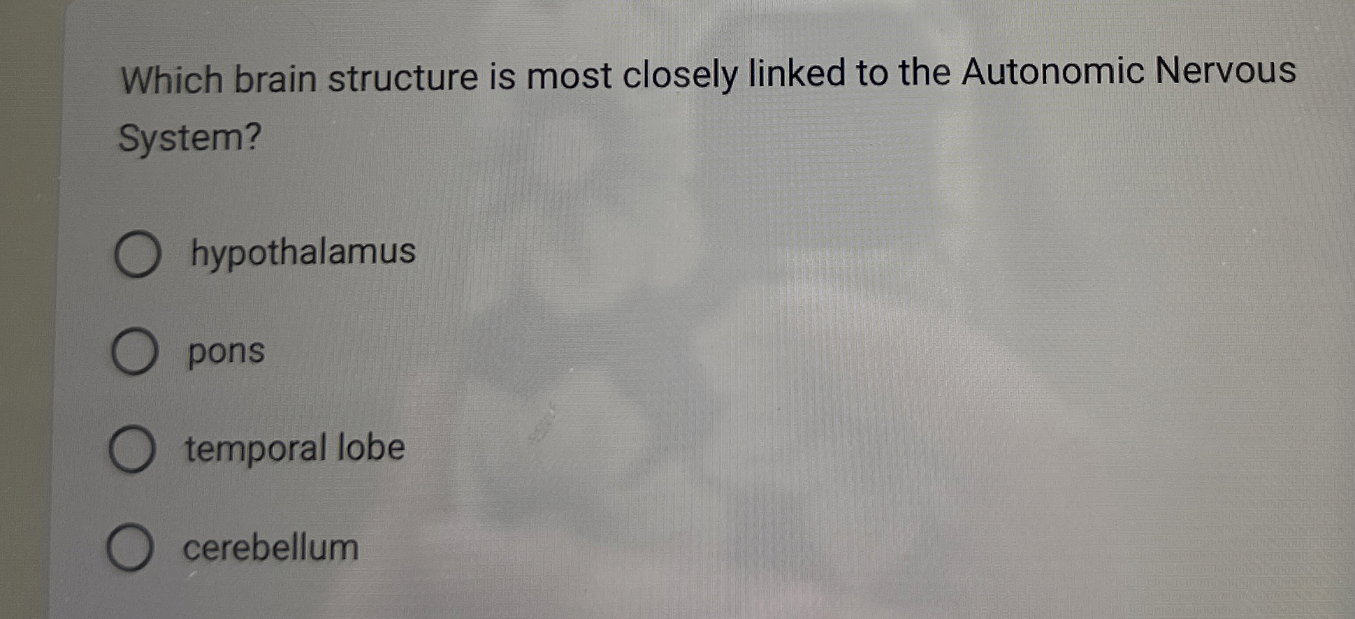 Solved Which brain structure is most closely linked to the | Chegg.com