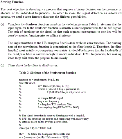 I have written a code in Matlab for DTMF Code | Chegg.com