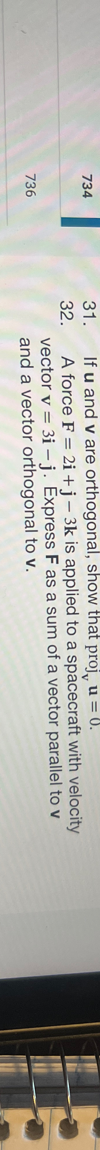 Solved If u ﻿and v ﻿are orthogonal, show that projvu=0.A | Chegg.com