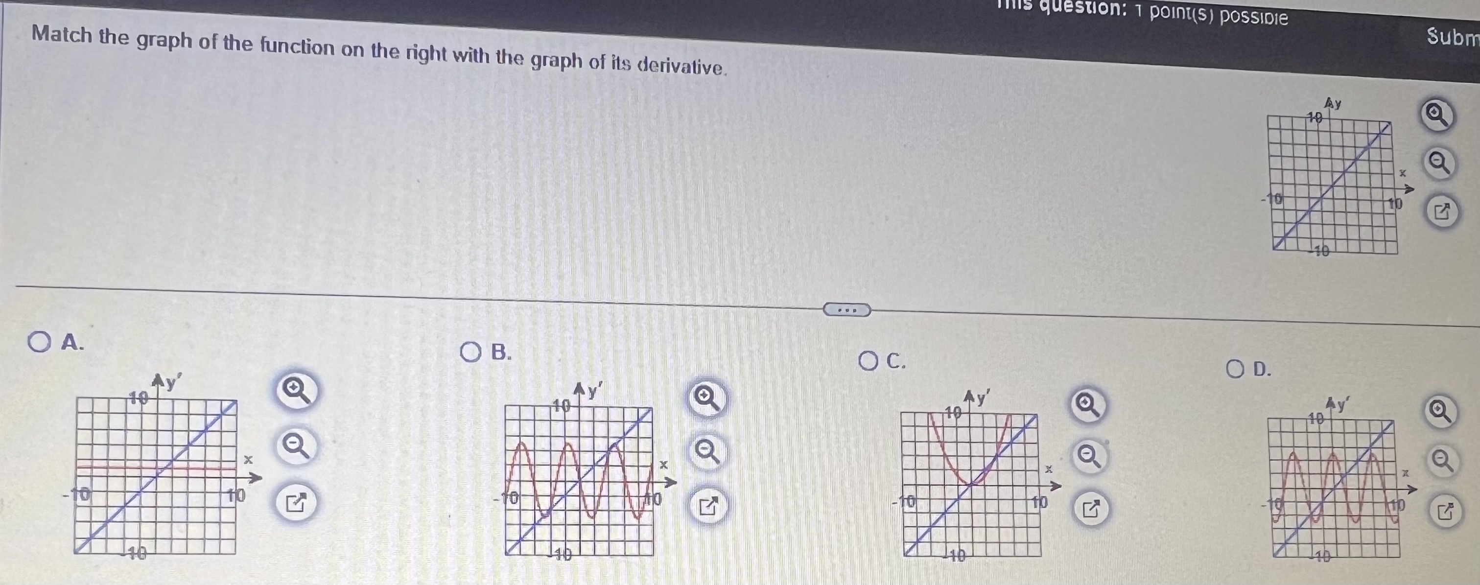 Solved Match the graph of the function on the right with the | Chegg.com