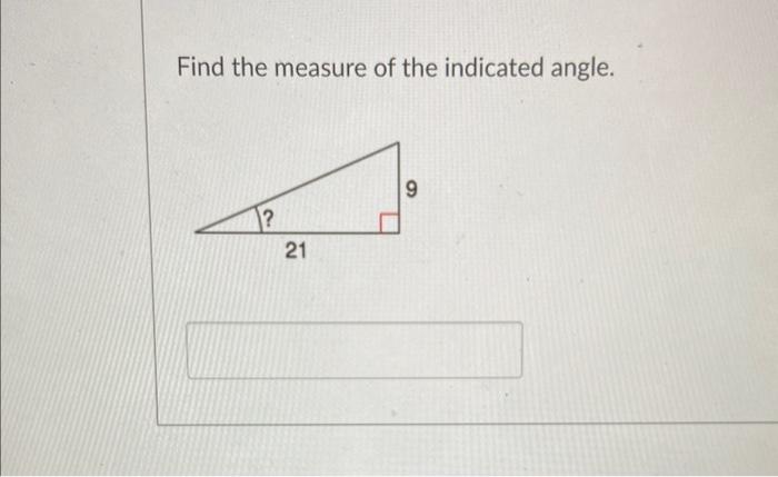 Solved Find the measure of the indicated angle. | Chegg.com