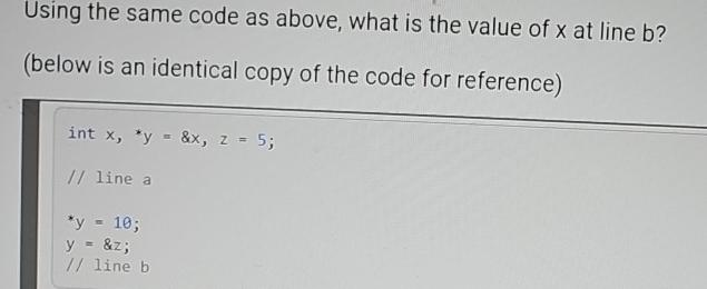 Solved Using the same code as above, what is the value of x | Chegg.com
