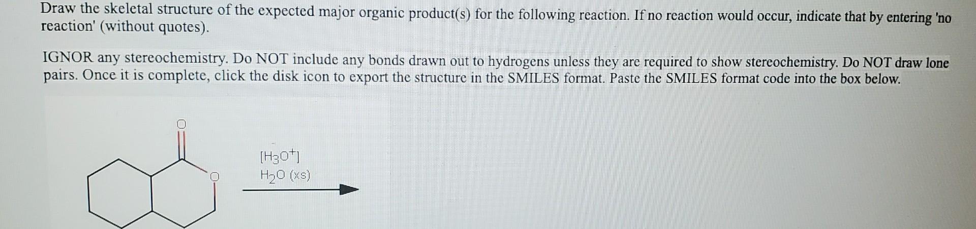Solved Draw the skeletal structure of the expected major | Chegg.com