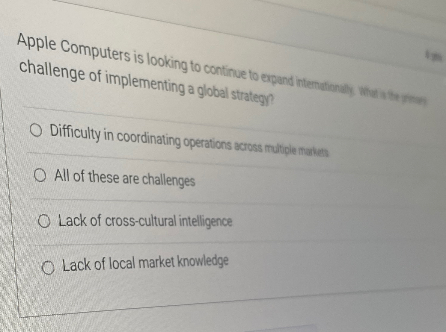 Solved challenge of implementing a global | Chegg.com