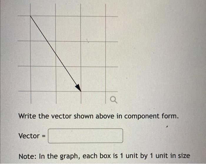 Solved Write the vector shown above in component form. | Chegg.com