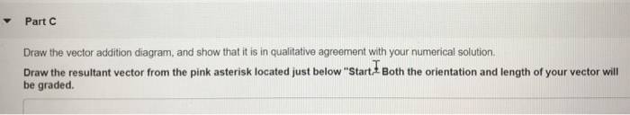 Solved Part C Draw the vector addition diagram, and show | Chegg.com
