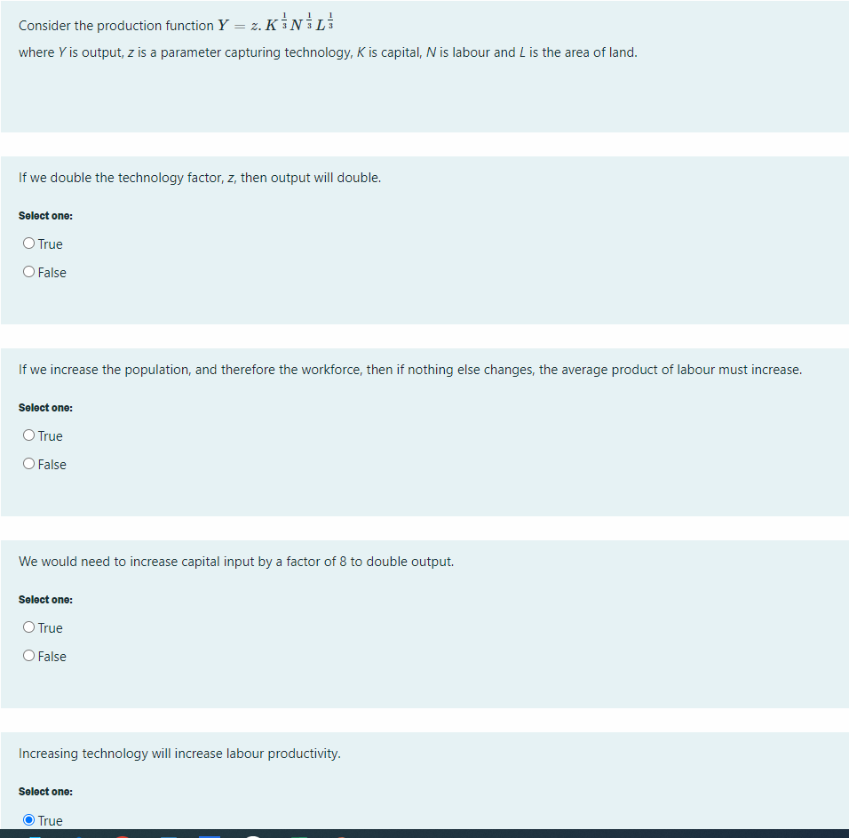 Solved Consider the production function Y=z*K13N13L13where Y | Chegg.com