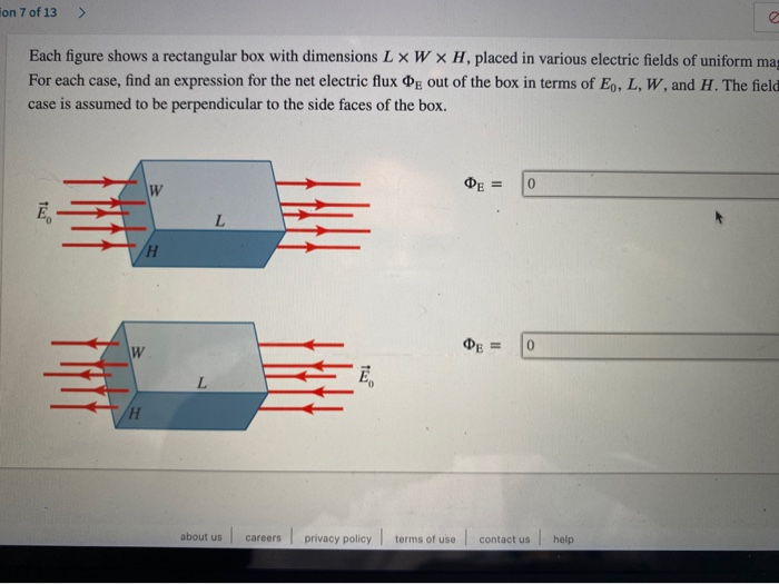 Solved ion 7 of 13 Each figure shows a rectangular box with | Chegg.com