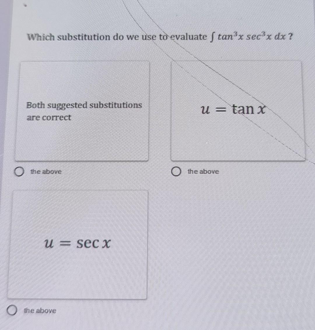 Solved Which substitution do we use to evaluate ſ tan’x secx | Chegg.com