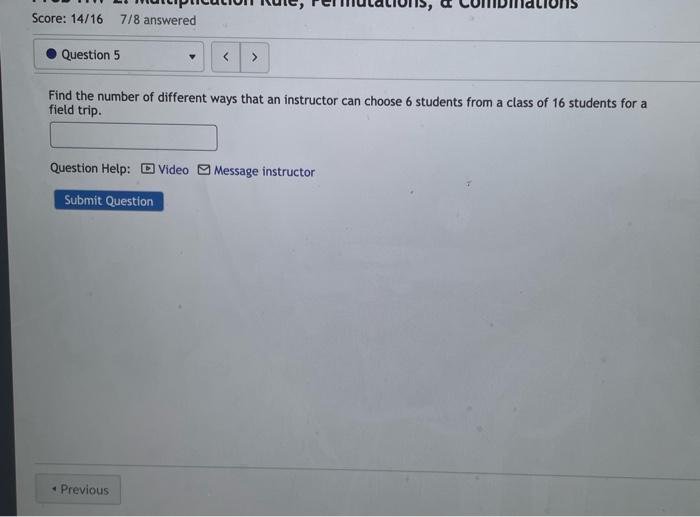 Solved Find the number of different ways that an instructor | Chegg.com
