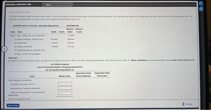 Solved prepare a cost of production report and identify the | Chegg.com