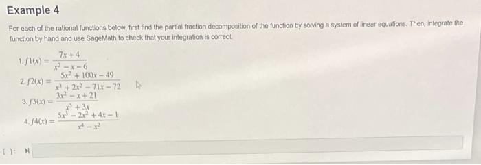 Solved Example 4 For each of the rational functions below, | Chegg.com