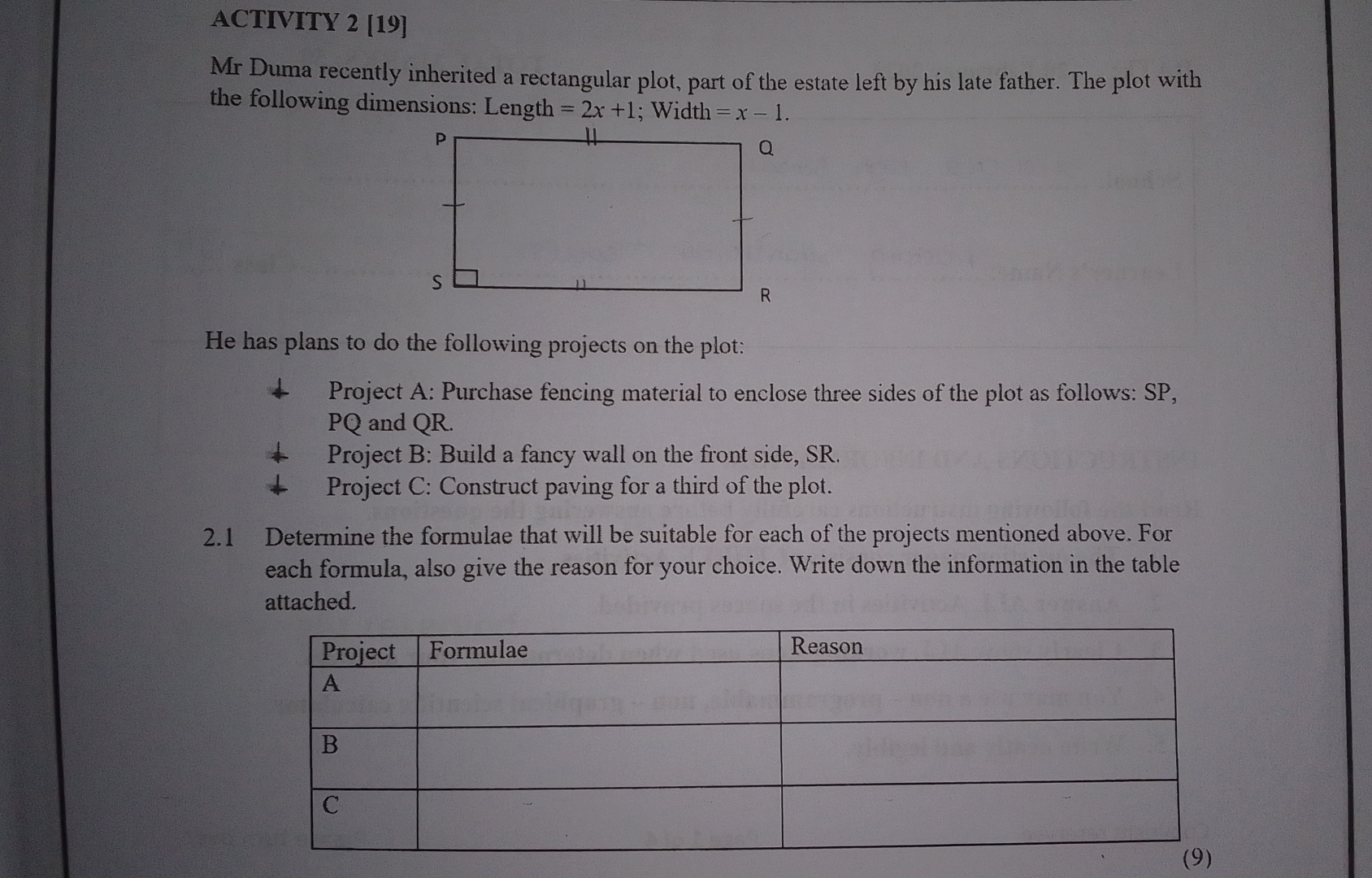 Solved Activity 2 19 Mr Duma Recently Inherited A 