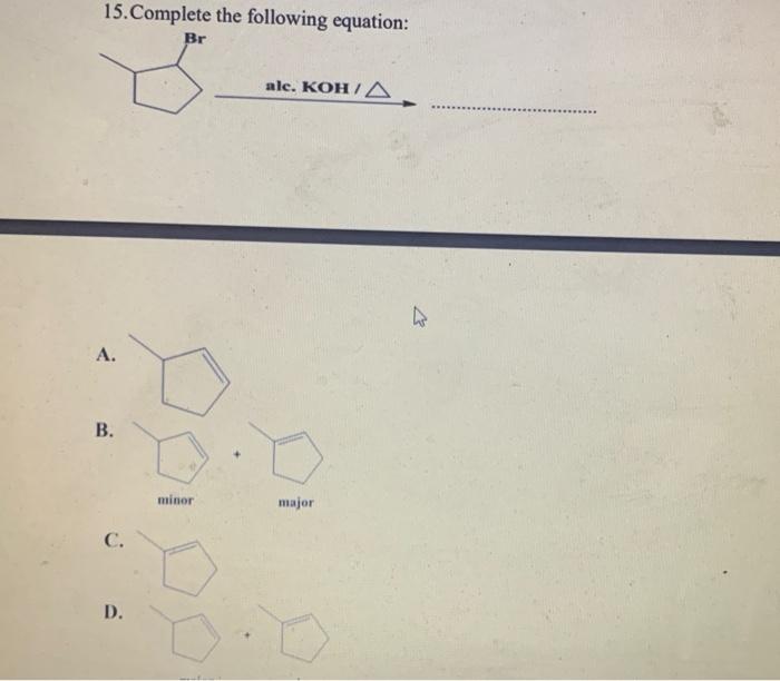 Solved 10-What is the major product of the following | Chegg.com