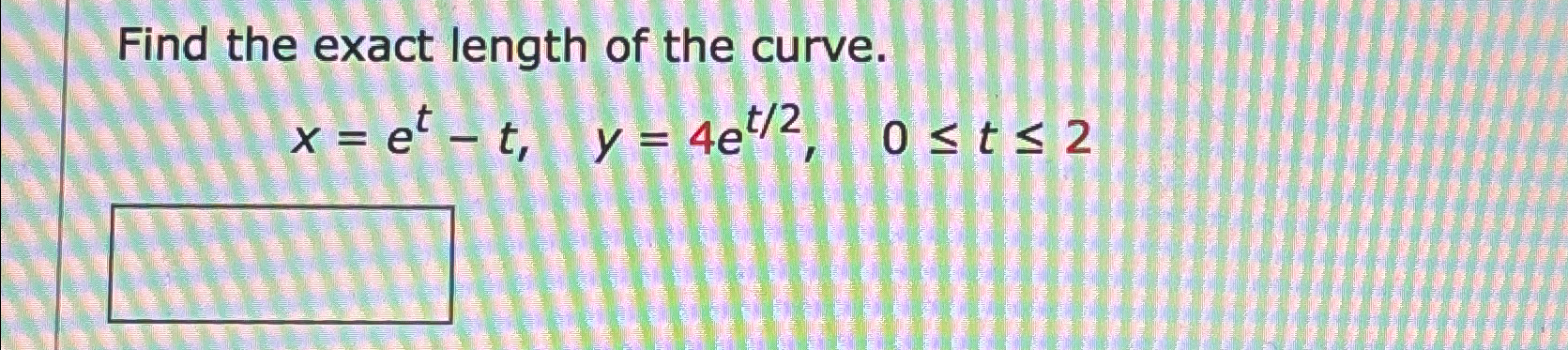 Solved Find the exact length of the | Chegg.com