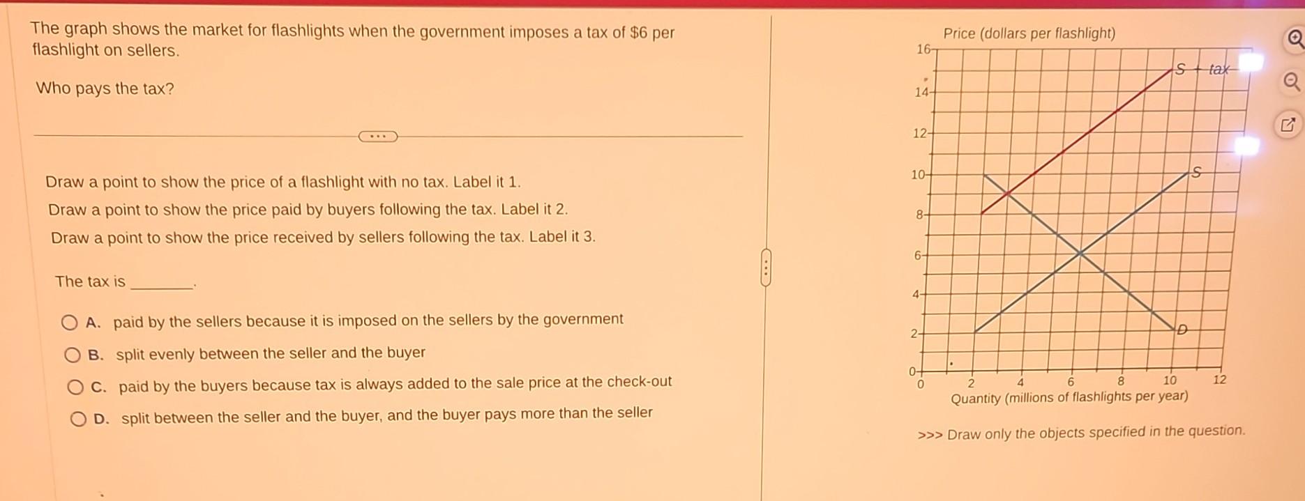 Solved The graph shows the market for flashlights when the | Chegg.com