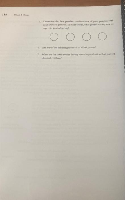 Solved Random Fertilization Two Mating Individuls Have The