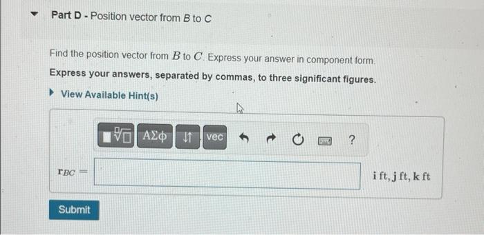 Solved Learning Goal: To find a position vector between two | Chegg.com
