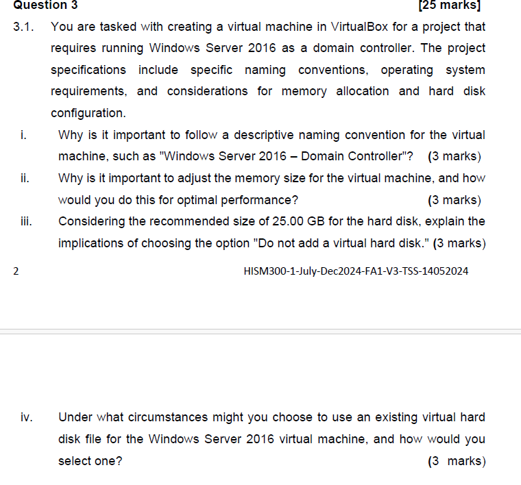 Solved Question 3[25 ﻿marks]3.1. ﻿You are tasked with | Chegg.com