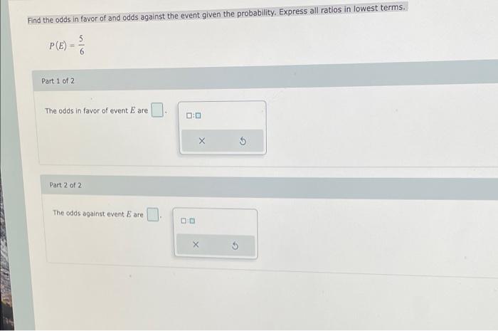 Solved Find the odds in favor of and odds against the event | Chegg.com