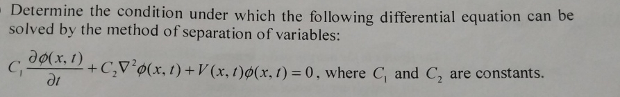 Solved Determine the condition under which the following | Chegg.com